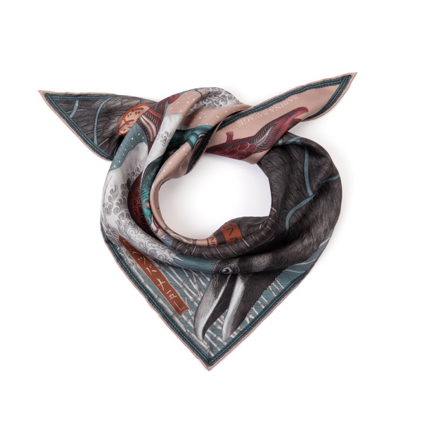 Koinobori Karasu by Sabina Savage (Triangle Silk) – Beyond Scarf