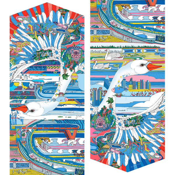 Swan Large Twill Band by Pig, Chicken & Cow – Beyond Scarf